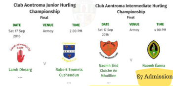 #ClubAontroma Hurling Championship Double Header In Armoy - Antrim GAA